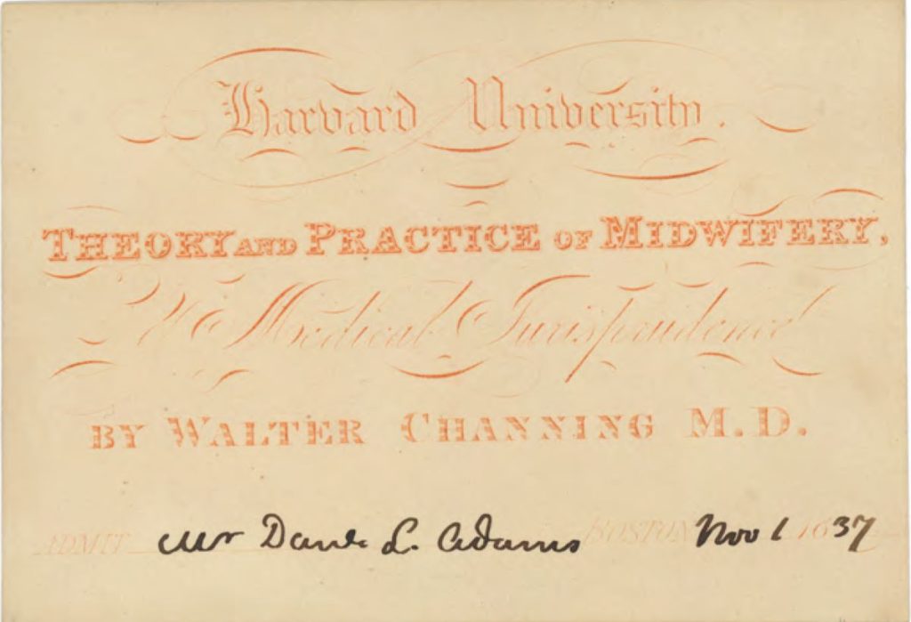 Harvard Medical School Class Cards - Doc Adams Base Ball (Official)